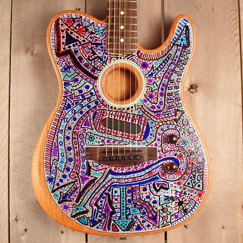 Fender Acoustasonic Player Telecaster Custom ART GUITAR | Reverb