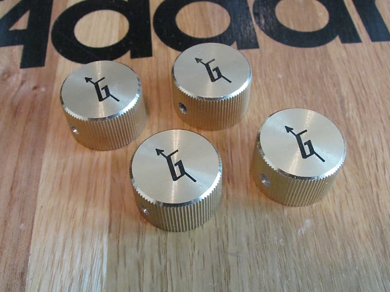 1970's Gretsch Original Gold Set of 4 Knobs EX-NM Condition! | Reverb