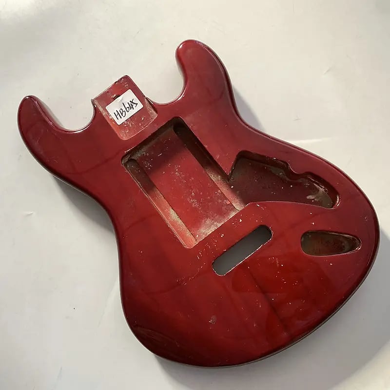 Double Cutaway Red Guitar DIY Project Body | Reverb