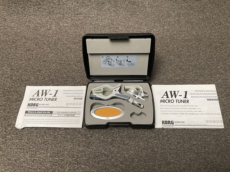 Korg AW-1 Micro Tuner 2000s - Silver - Original box. | Reverb