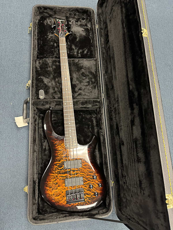 Dean Edge tiger eye bass guitar | Reverb