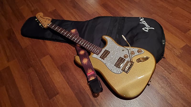 Squier Affinity Strat HH Partscaster Aztec Gold Numerous | Reverb