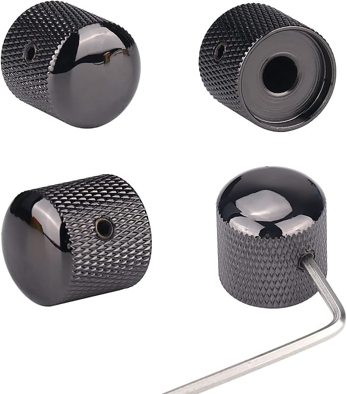 4Pcs Metal Guitar Knobs Volume Tone Control Knobs Dome Knobs | Reverb