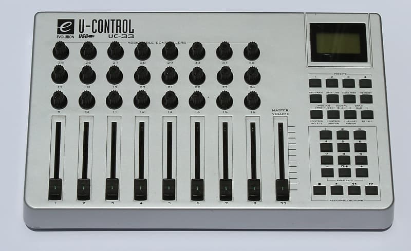 Evolution UC 33 USB MIDI Controller Fader Knob Box UC33 | Reverb