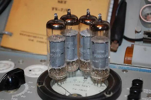 Matched Quad 1965 Raytheon EL84 6BQ5 Power Tubes Made In | Reverb