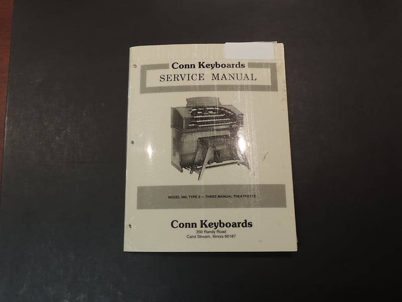 Conn Model 580 Type 2 Service manual [Three Wave Music] | Reverb