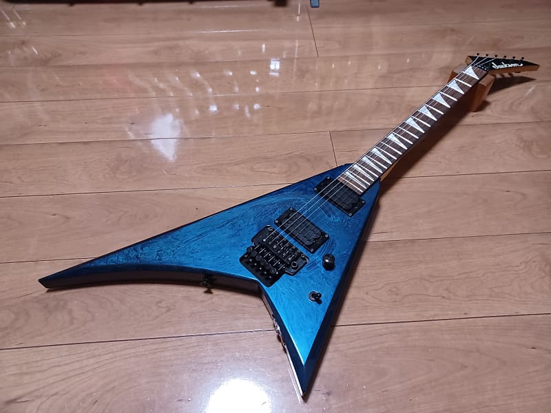 Jackson RR Blue Swirl Rhoads Made In Japan Floyd Rose Randy V | Reverb