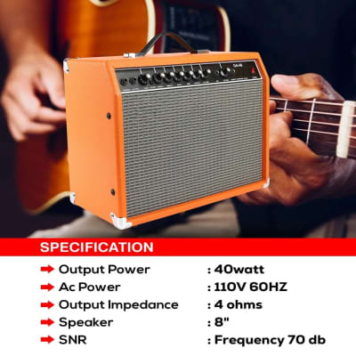5Core 40W Guitar Amplifier Built-in Speaker Electric Acoustic | Reverb