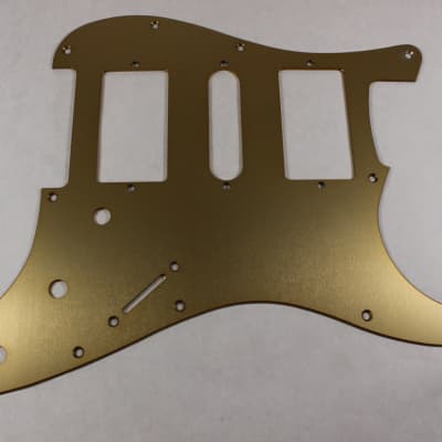 Brushed Gold Anodized Aluminum HSH Strat Pickguard- Fits | Reverb