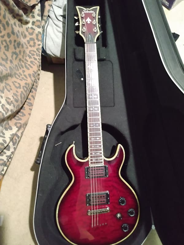 Schecter Solo S-1 Elite quilted Maple Top black burst Split | Reverb