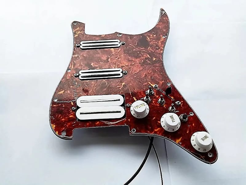 Red Tortoise Shell HSS Strat Style Guitar Loaded Prewired | Reverb