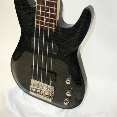 DBZ Barchetta 5-string Bass Guitar Trans Black Flame | Reverb