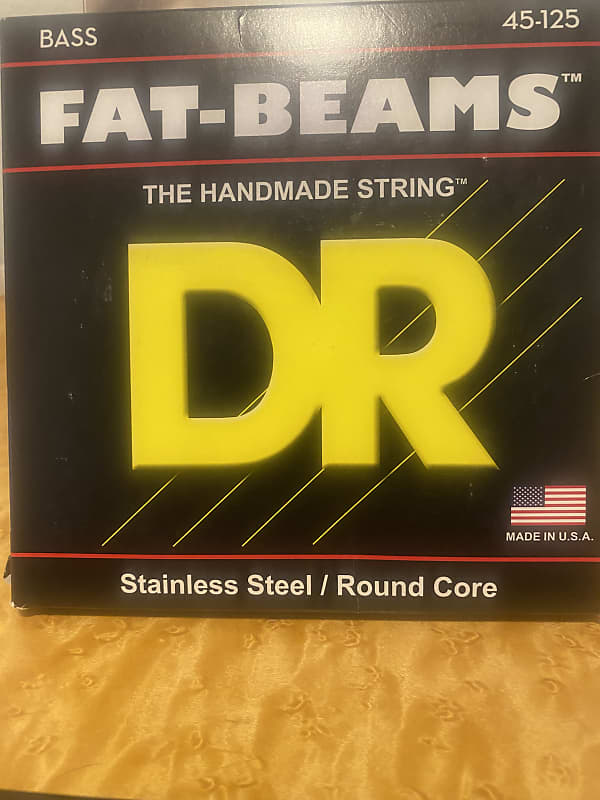 DR FB5-40 Fat Beams Round Core Stainless Steel Bass Guitar | Reverb
