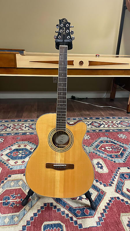 Samick Greg Bennett Acoustic Electric Guitar Natural | Reverb