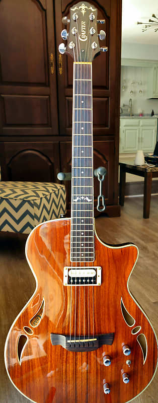 Crafter SAT-ARS Thinline Acoustic Electric T5 Hybrid Guitar | Reverb