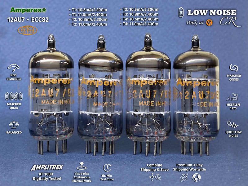 Amperex 12AU7 ECC82 • 1970 • MATCHED & BALANCED Gm & mA | Reverb UK