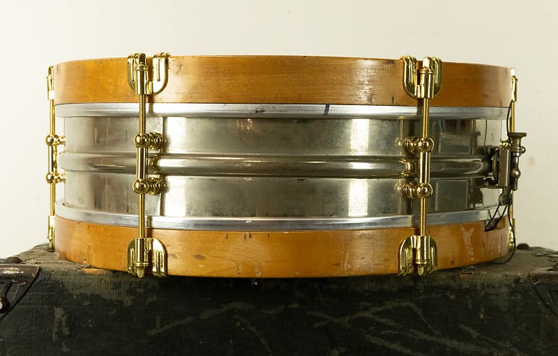 1920s Ludwig 4x14 NOB Dance Model Snare Drum | Reverb