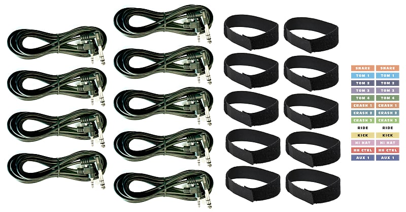 9 Cable Connection Kit for Yamaha DTX402K, DTX432K, DTX452K, | Reverb