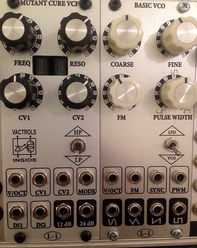 2 L-1 Synthesizer modules: Basic VCO and Mutant Cure VCF | Reverb