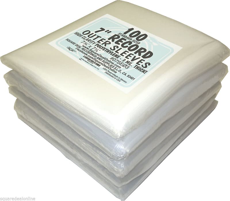 (500) 7" Record Sleeves - 3mil Archival Vinyl 45rpm Heavy | Reverb