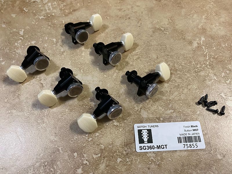 Gotoh SG360-MGT Locking Tuners, 3x3, Black (PRS Style)! | Reverb