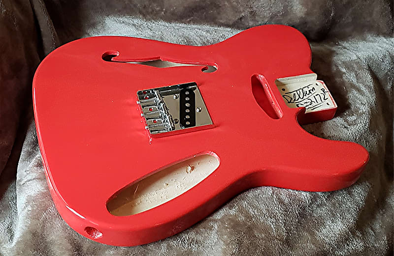 Killer Thin line body in Fiesta Red. Made to fit a Tele neck | Reverb
