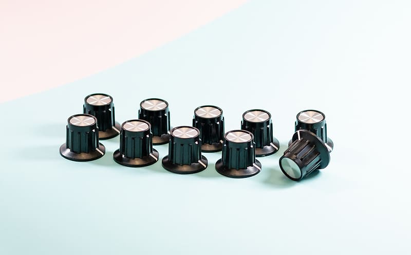 Small Fluted Skirted Black Knobs (10 Pieces) | Reverb