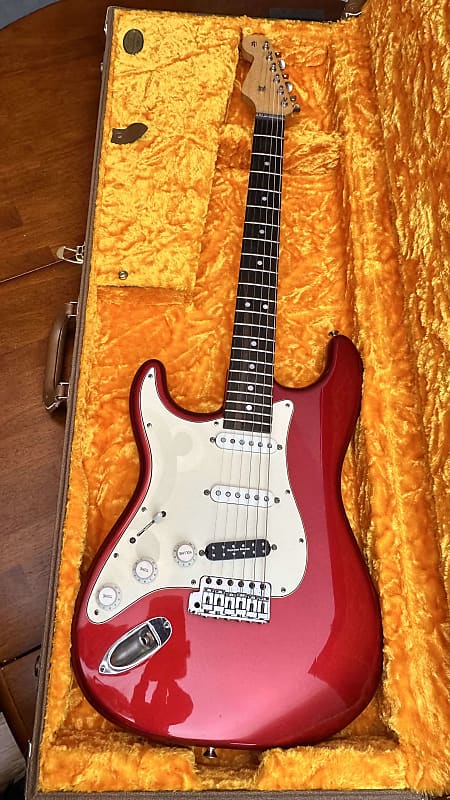 Custom Build Left Handed. Strat 1985 - Red Metal Flake | Reverb