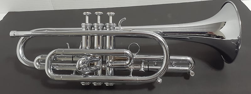 DEG Dynasty 3 valve G Bugle,2 Mouthpieces, hard case with Key | Reverb