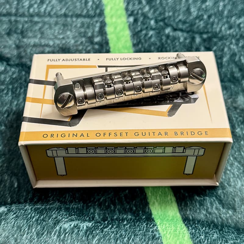 Tuffset Original Offset Guitar Bridge (Stainless Saddles) | Reverb