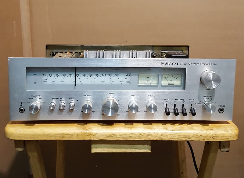 Vintage Scott R-326 Receiver no wood cover | Reverb