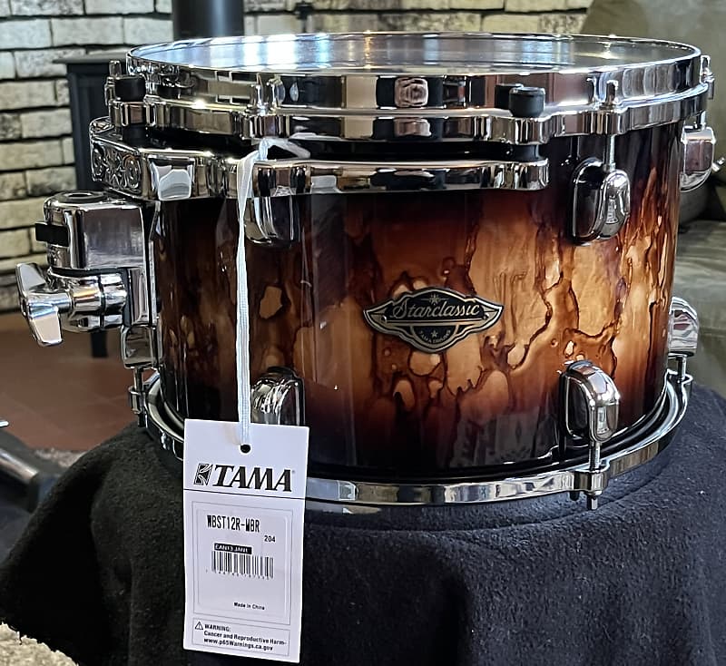 Tama Starclassic walnut/birch Molten brown burst 12x8 Tom | Reverb