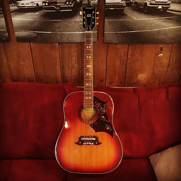 Weltron Hummingbird Copy 1960's Sunburst | Reverb