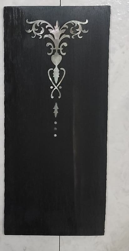 Martin type black pearl torch inlay Ebony headplate | Reverb