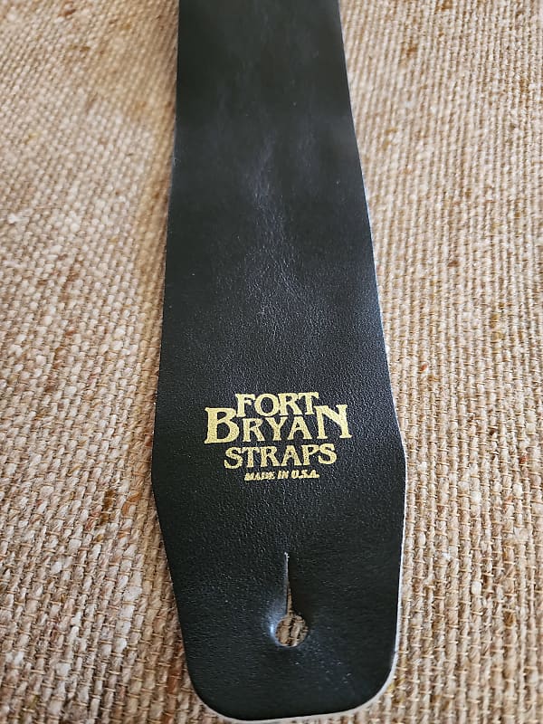 Fort Bryan Leather Guitar Strap - Black | Reverb