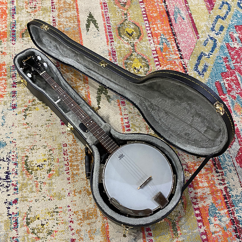 Fender FB-300 5-String Banjo with Resonator in Hardshell Case | Reverb