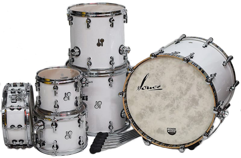 Sonor SQ2 White Sparkle Sparkle Shell Kit 6-pc | Reverb
