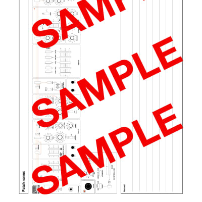 Roland SH-5 - Beautifully Illustrated Blank Patch Sheet | Reverb UK