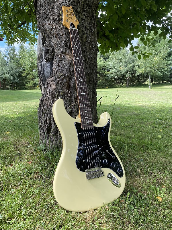 PRS silver sky se Black pickguard pickup covers knobs & | Reverb