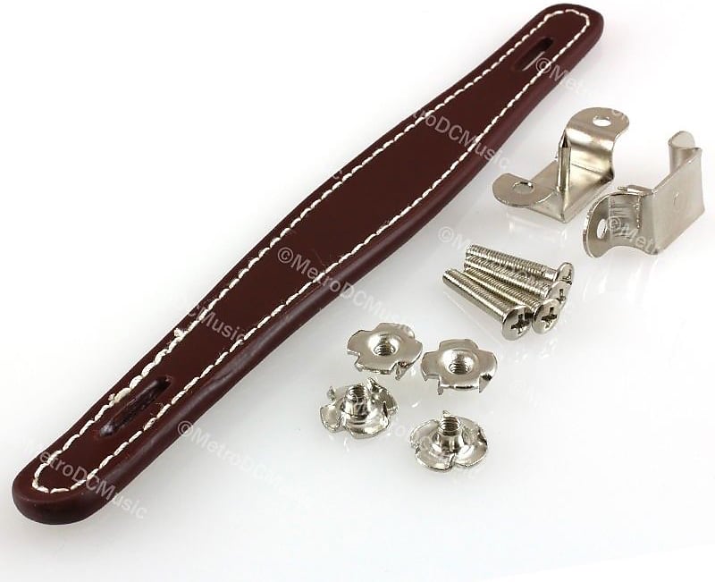 Brown Vintage Flat Leather Amplifier Handle for Fender & | Reverb