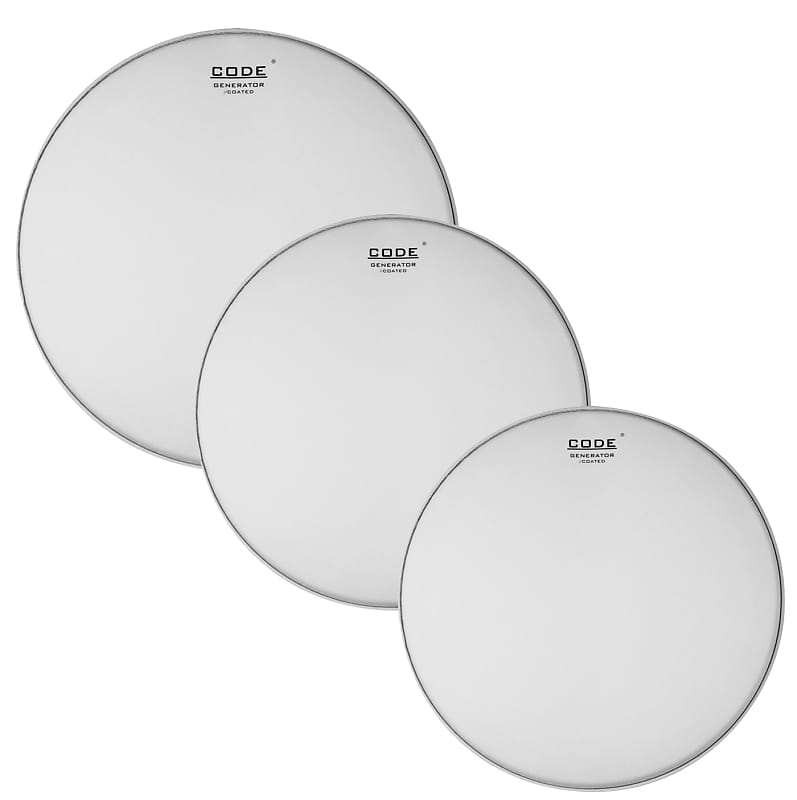 CODE Generator Coated Tom Rock Drum Head PACK 12,13+16" | Reverb
