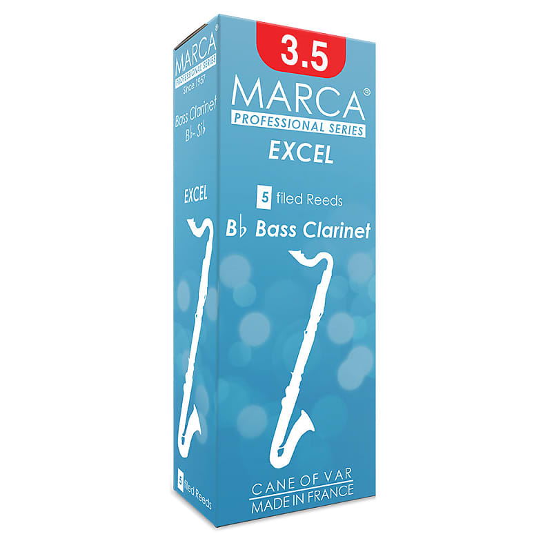 Marca Excel Reeds ~ 5 Pack ~ Bass Clarinet ~ 3.5 | Reverb