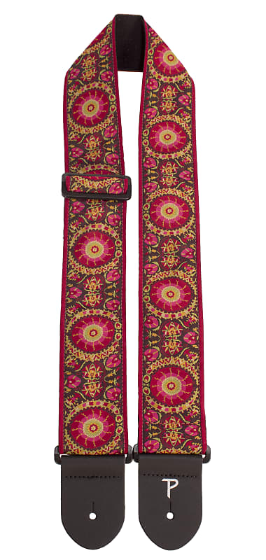 Burgundy Mandala -Guitar Strap | Reverb