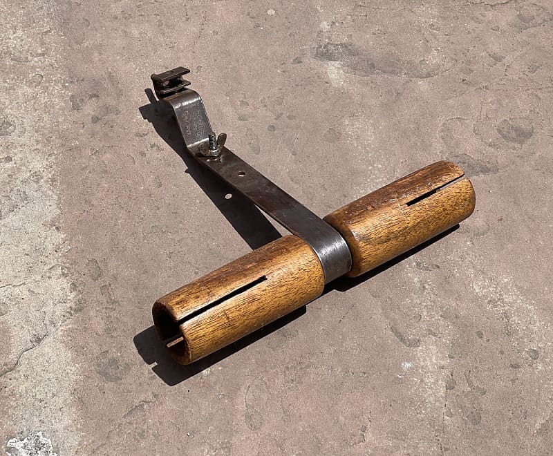 1920's Ludwig & Ludwig Two-Tone Round Cylindrical Wood Block | Reverb