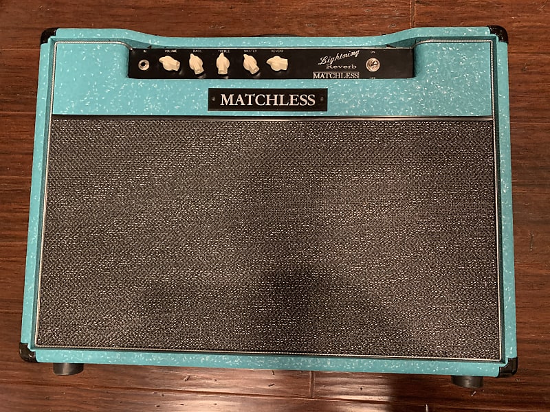 Matchless Lightning Reverb Turquoise Shower Curtain | Reverb