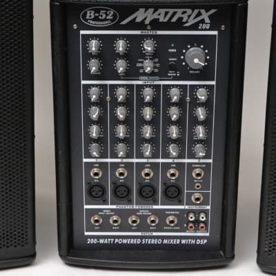 B-52 Matrix 200 200W 3-Piece Active PA System | Reverb