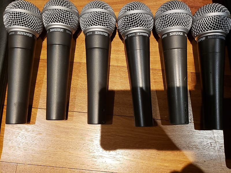 SIX Shure SM58 Handheld Cardioid Dynamic Microphone 1984 - | Reverb