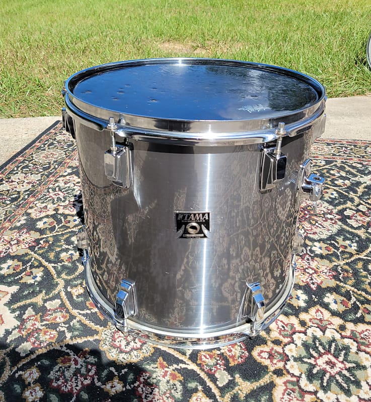 Vintage 1980's Tama Swingstar 14x13" Rack Tom Drum - Brushed | Reverb