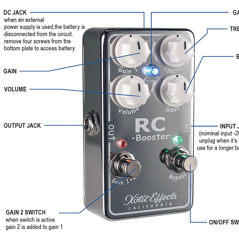 Xotic Effects RCB-V2 Clean Boost Effects Pedal | Reverb