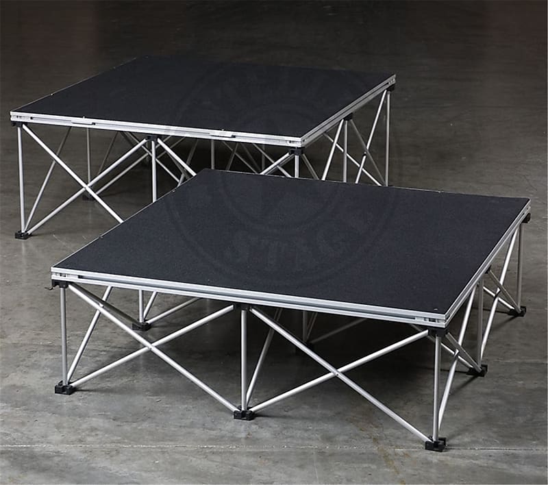 Intellistage TWO 8" RISERS WITH TWO 4X4 CARPET PLATFORMS | Reverb
